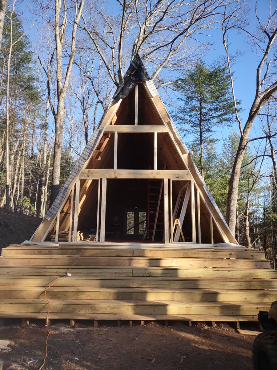 Modified A Frame Cabin Additions