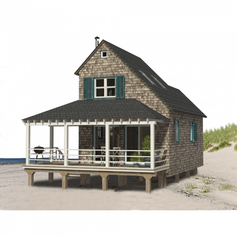 Piling, Elevated, Stilt and Pier Small House Plans