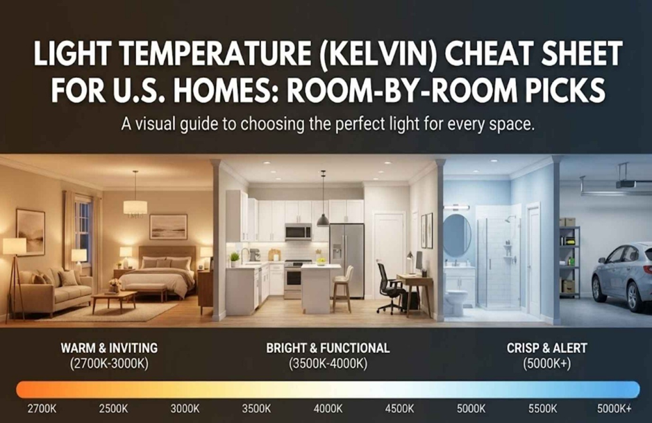 Light Temperature (Kelvin) Cheat Sheet for U.S. Homes: Room-by-Room ...
