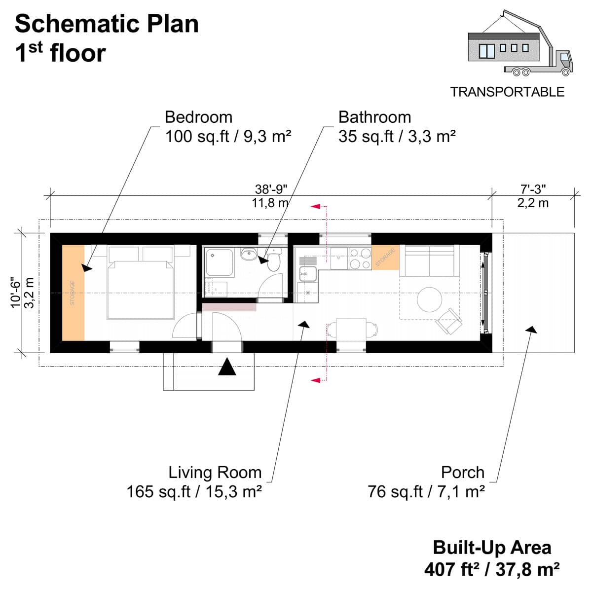 Portable Micro Cabin Floor Plans Tiny ICF Home 4296